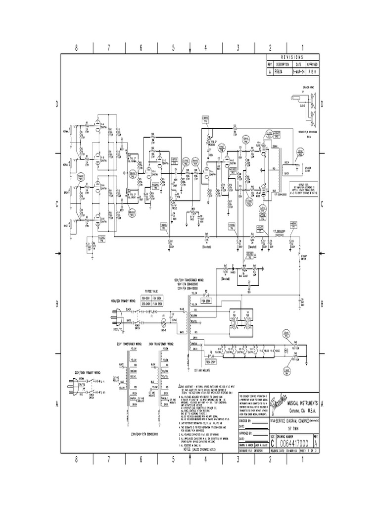 Fender Twin Amp Schematics | PDF