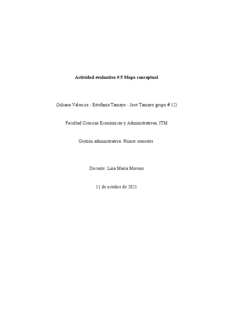 Mapa Conceptual Facultad Ciencias Económicas y Administrativas ITM | PDF