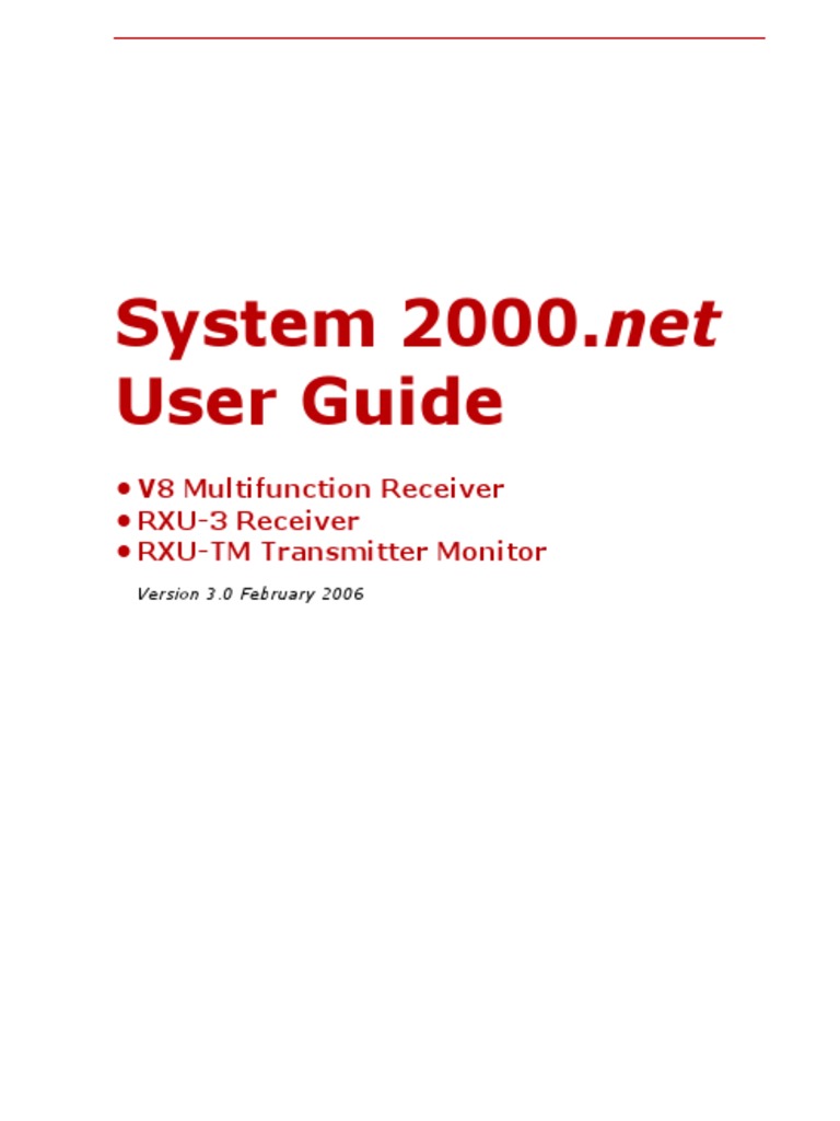 System 2000.net V8&RXU v.3.0 | Download Free PDF | Electrical ...