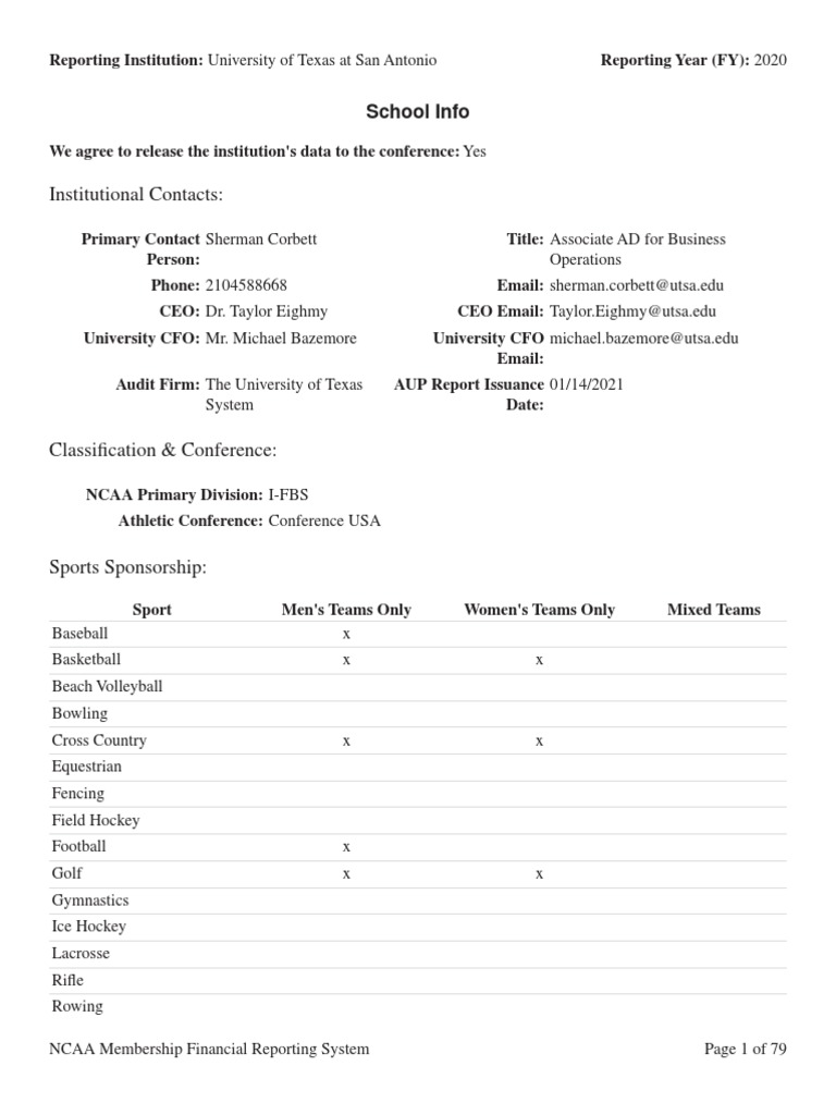 Middleton5134-2020 NCAA SRE Report | PDF | National Collegiate Athletic ...
