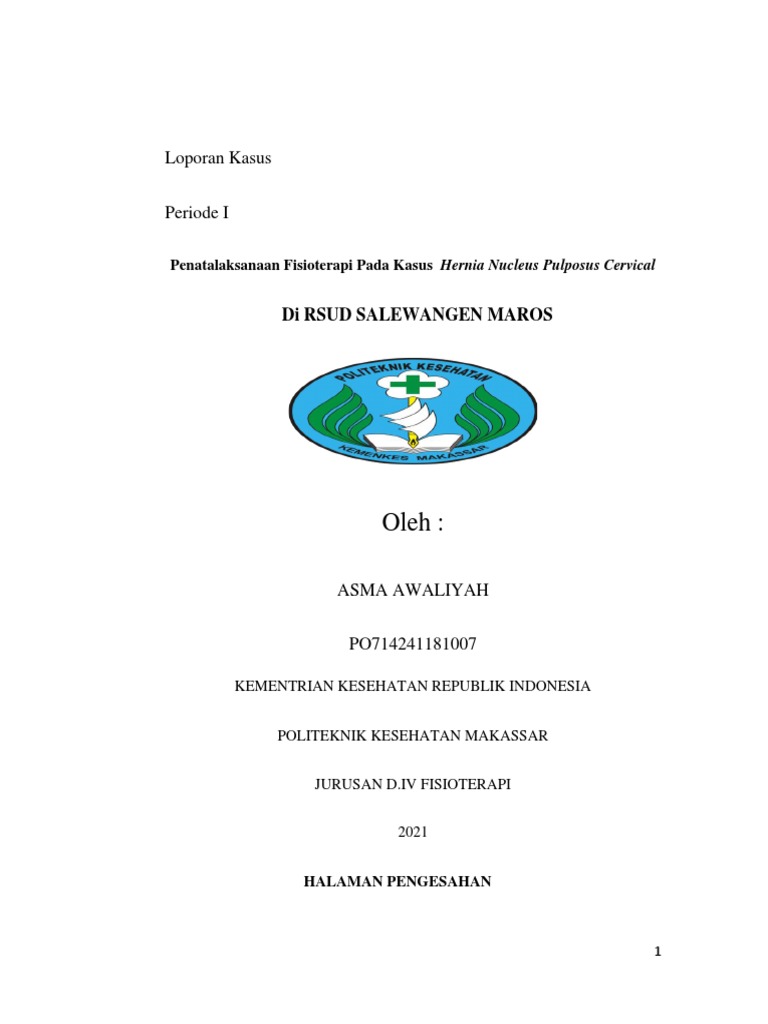 Lapsus HNP Cervical Asma Awaliyah-Dikonversi | PDF