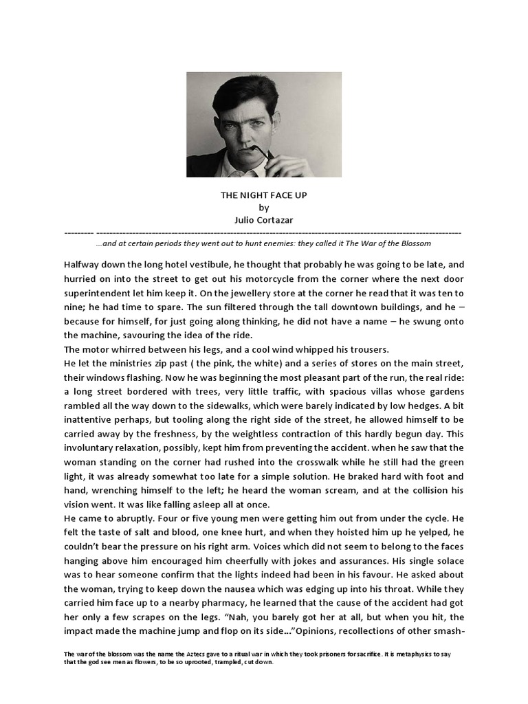 The Night Face Up - Cortazar | PDF