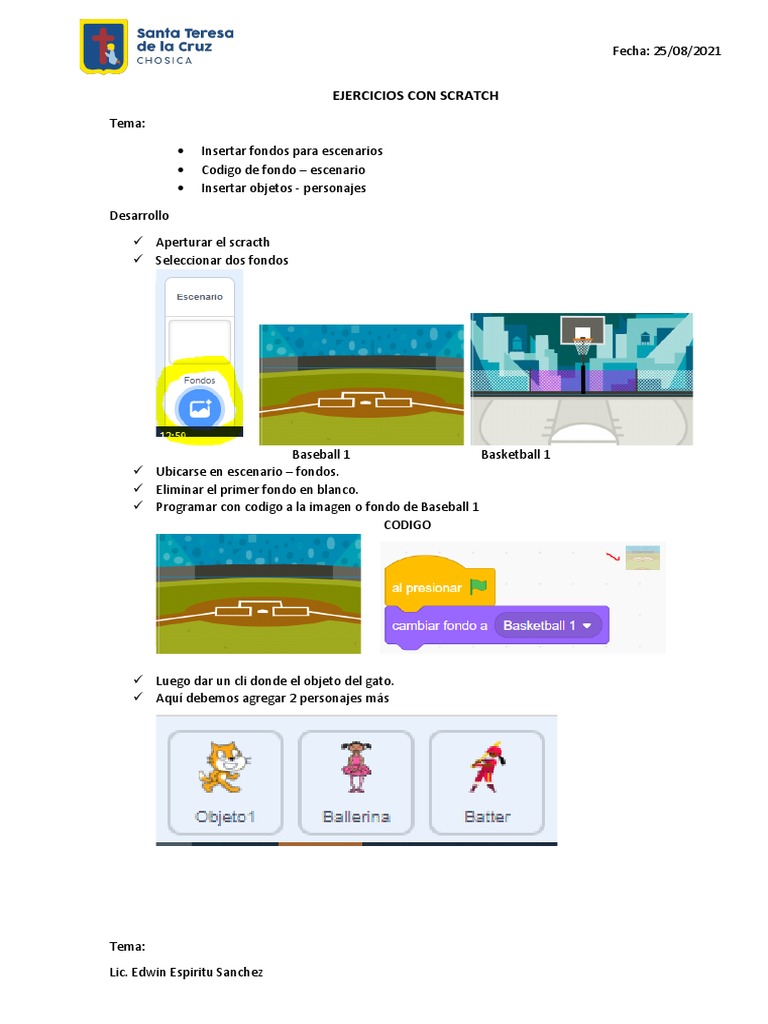 Ejercicios Con Scratch | PDF