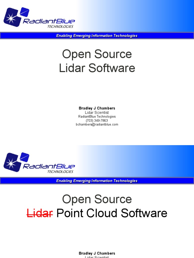 Open Souce Lidar Software | PDF | Lidar | 3 D Computer Graphics