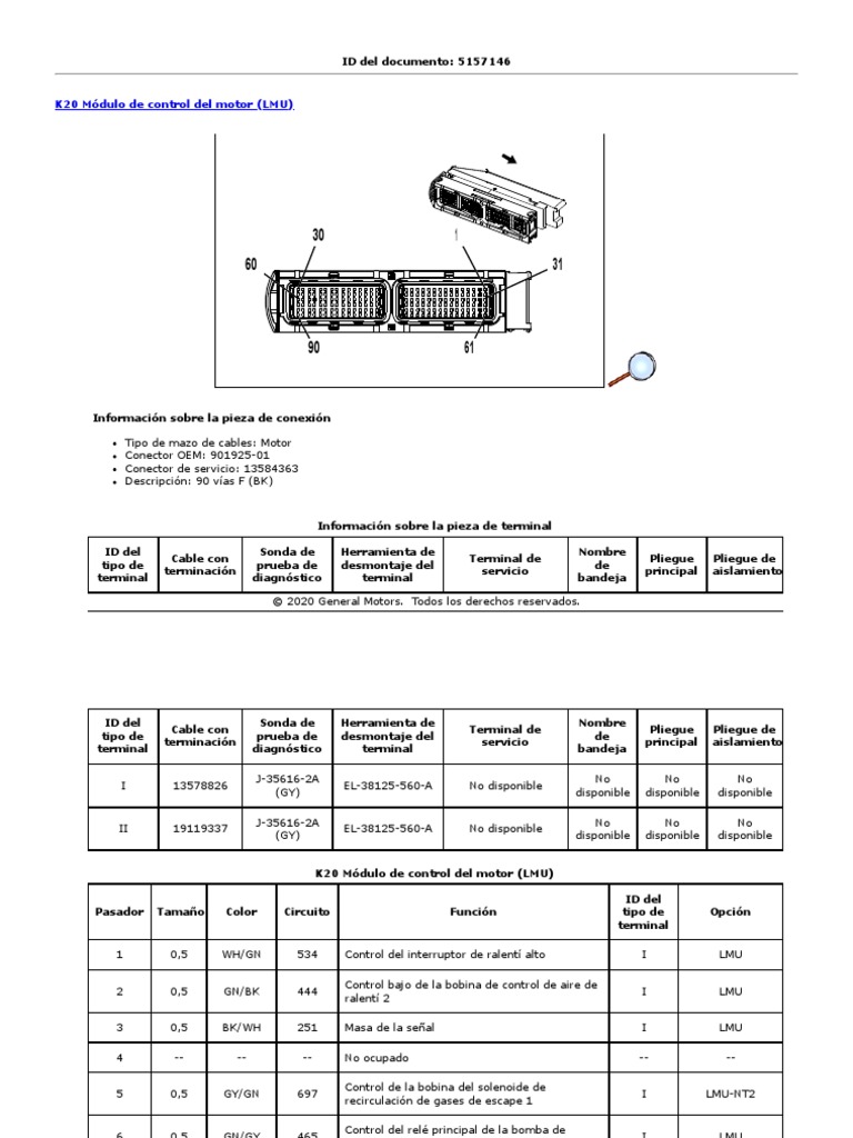 K20 Módulo de Control Del Motor (LMU) | PDF | Componentes | Equipo