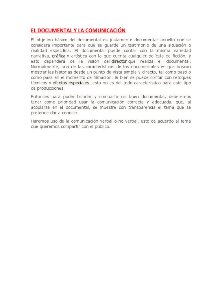 Documental Y Comunicación Pdf