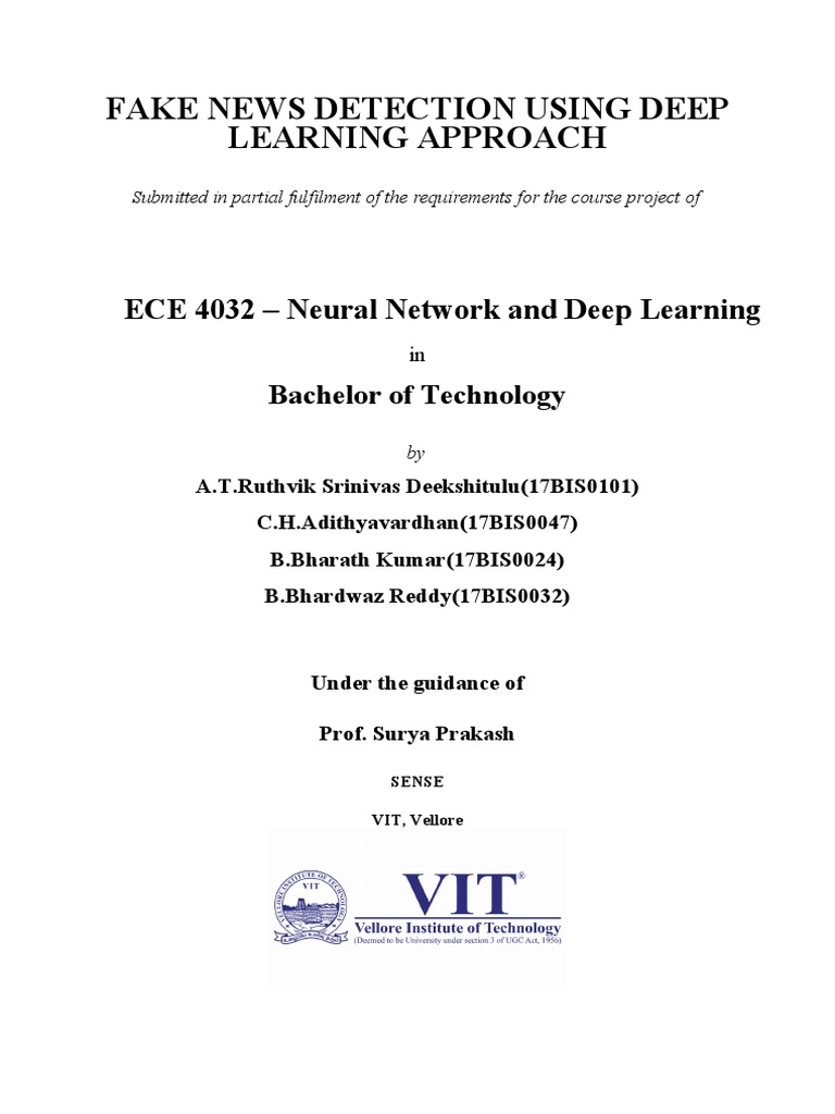 D1 - 4 - Fake News Detection | PDF | Deep Learning | Information
