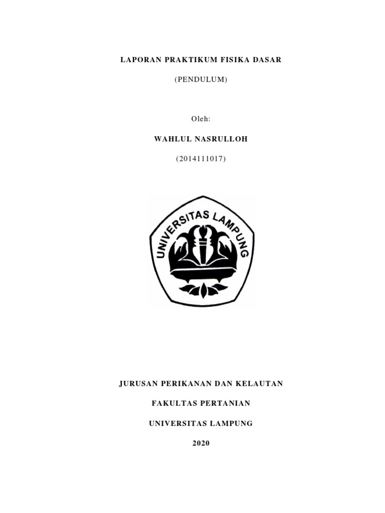 Laporan Praktikum Fisika Dasar Pendulum | PDF