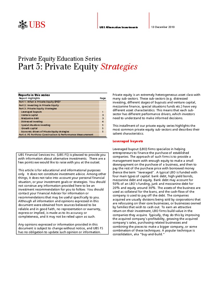 Private Equity Part 3 | Download Free PDF | Private Equity | Leveraged ...