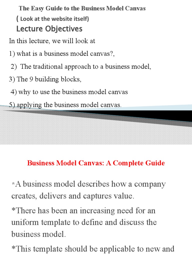 Business Model Canvas Complete Guide | PDF | Business Model | Resource
