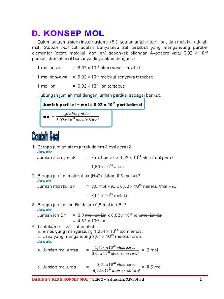 Daring V KLS X Konsep Mol | PDF