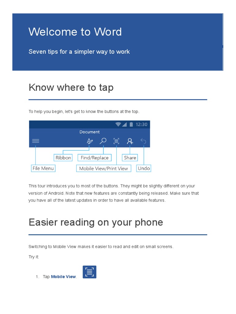 Welcome To Word: Know Where To Tap | PDF | Android (Operating System ...