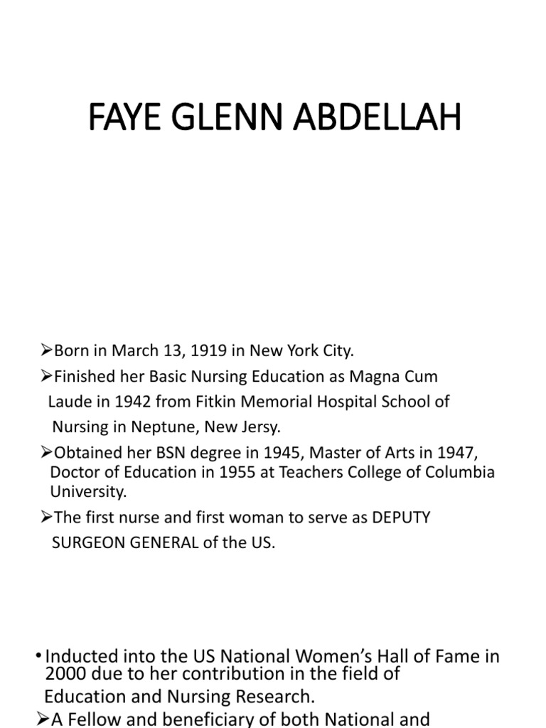 Faye Glenn Abdellah: 21 Nursing Problems | PDF | Nursing | Mind