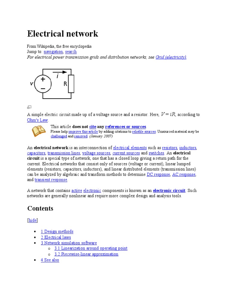 Understanding Electrical Networks | PDF | Electrical Network ...