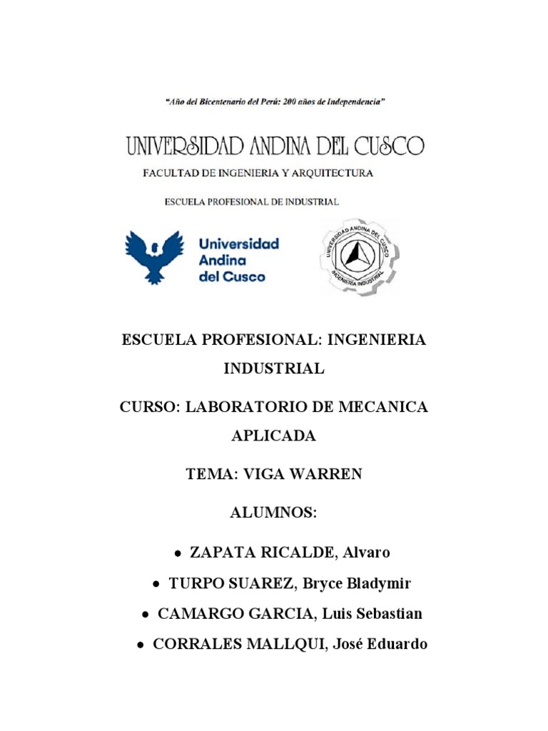 Viga Warren: Análisis de una estructura triangular | PDF | Braguero ...