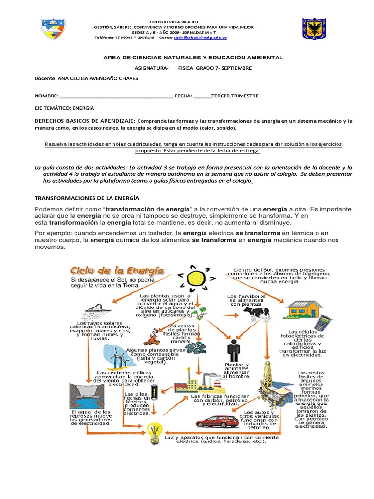 Guía Física 7 Septiembre | PDF | Energía renovable | Desarrollo energético