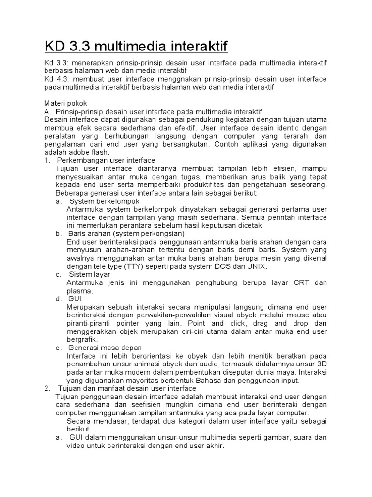 Menerapkan Prinsip-Prinsip Desain User Interface Pada Multimedia ...
