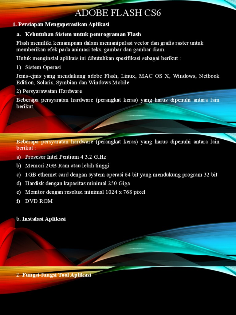Pertemuan-5-ADOBE FLASH CS6 | PDF | Komputer | Teknologi & Rekayasa