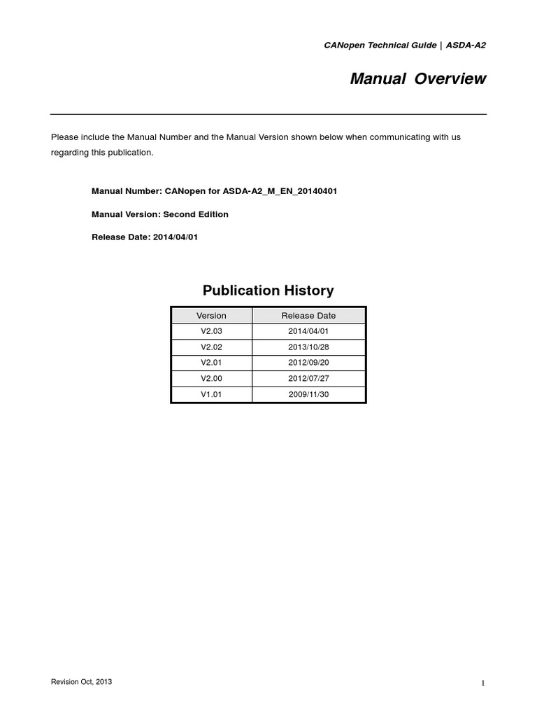 ASDA-A2 CANopen Technical Guide | PDF | Electrical Engineering | Computer Hardware