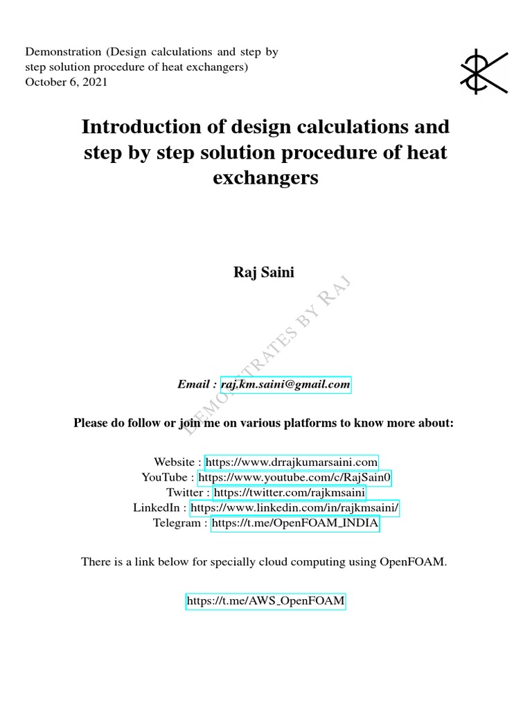 Introduction of Design Calculation and Step by Step Solution Procedure ...