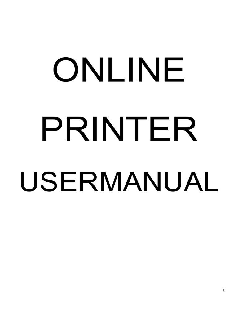 Online Printer User Manuals | PDF | Printer (Computing) | Menu (Computing)