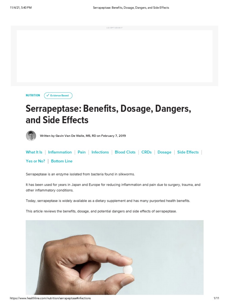 Serrapeptase - Benefits, Dosage, Dangers, and Side Effects | PDF | Lung ...