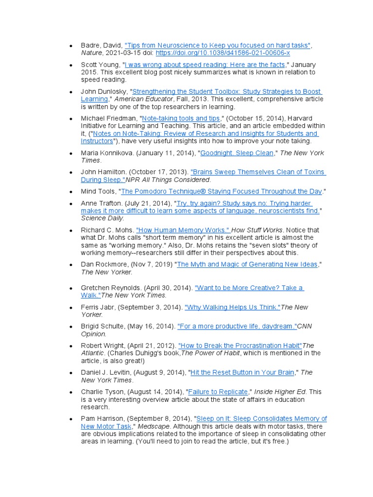 Learning How To Learn | PDF | Memory | Professional Skills