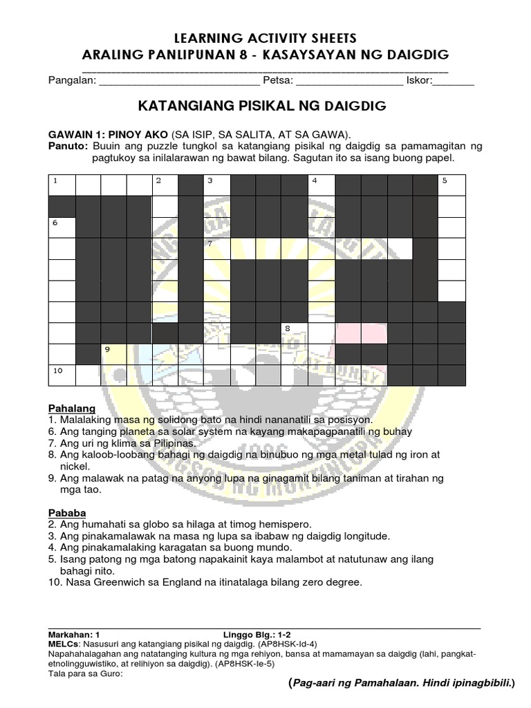 Ap8 Las Q1 W1&2 | PDF