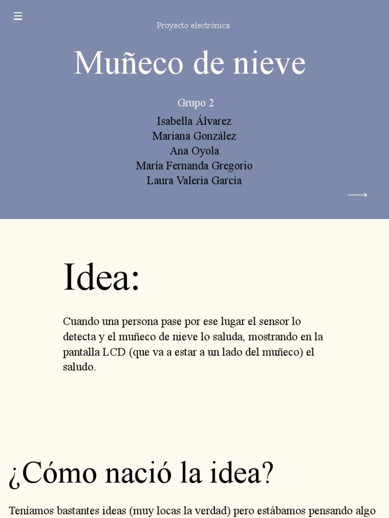 Proyecto Muñeco de Nieve | PDF