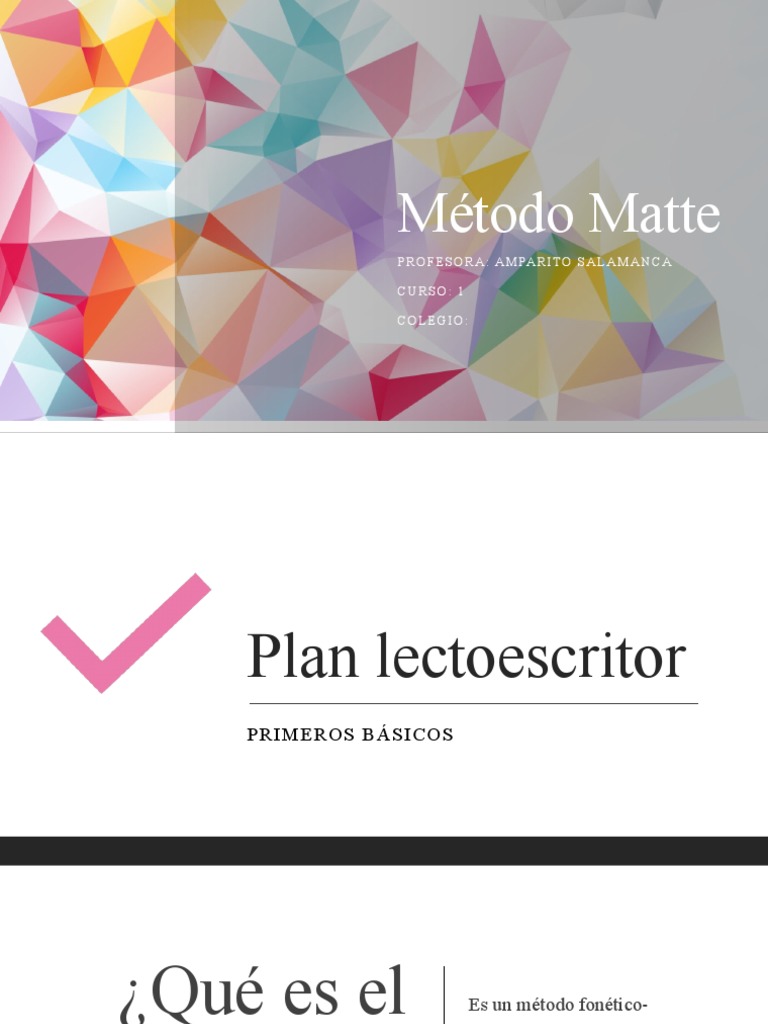 Método Matte | PDF | Escritura | Comunicación humana