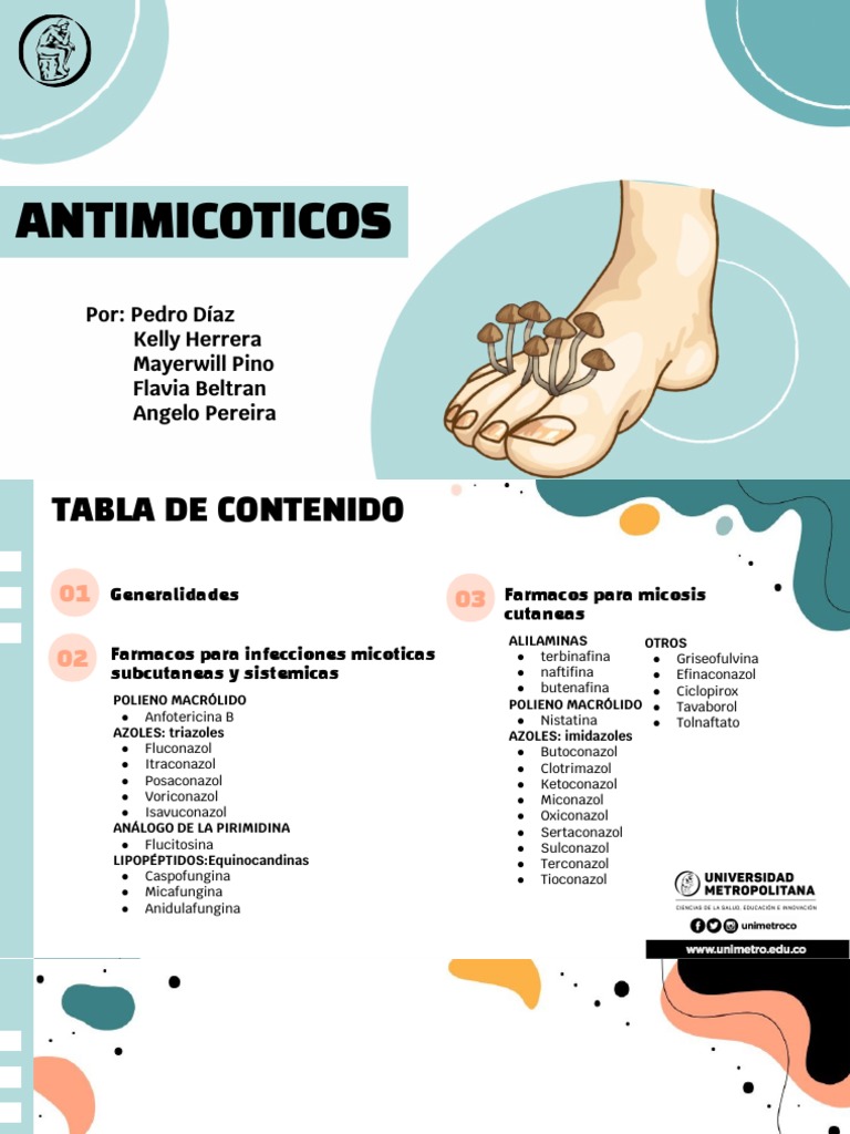 Antimicóticos: Generalidades y clasificación de fármacos para el ...