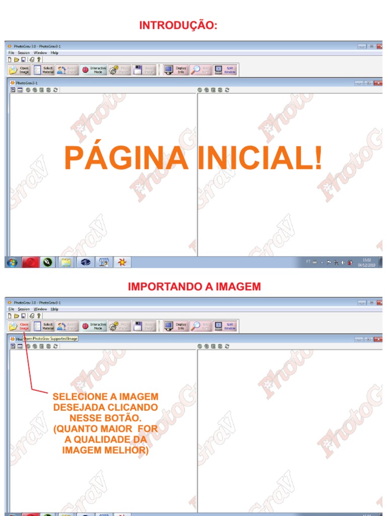 Tutorial de Uso do Photograv 3.0 | PDF