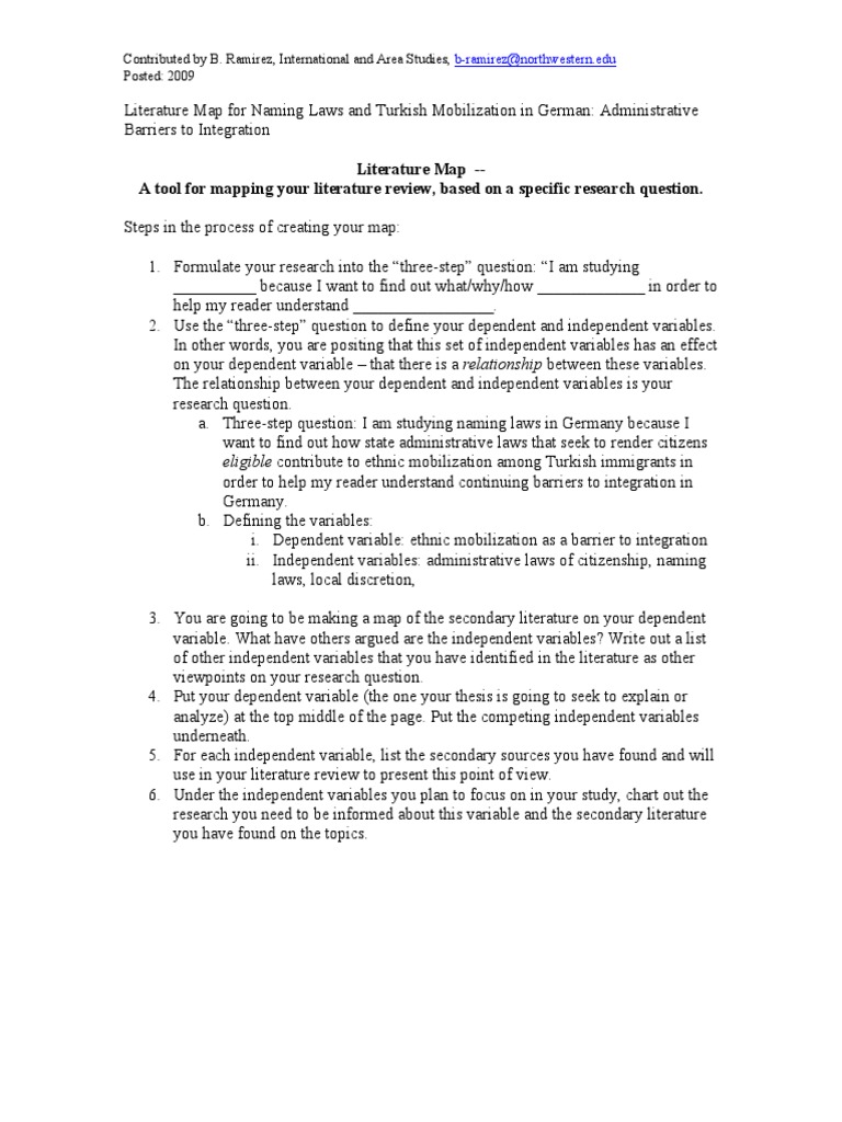 Literature Map - A Tool For Mapping Your Literature Review, Based On A ...