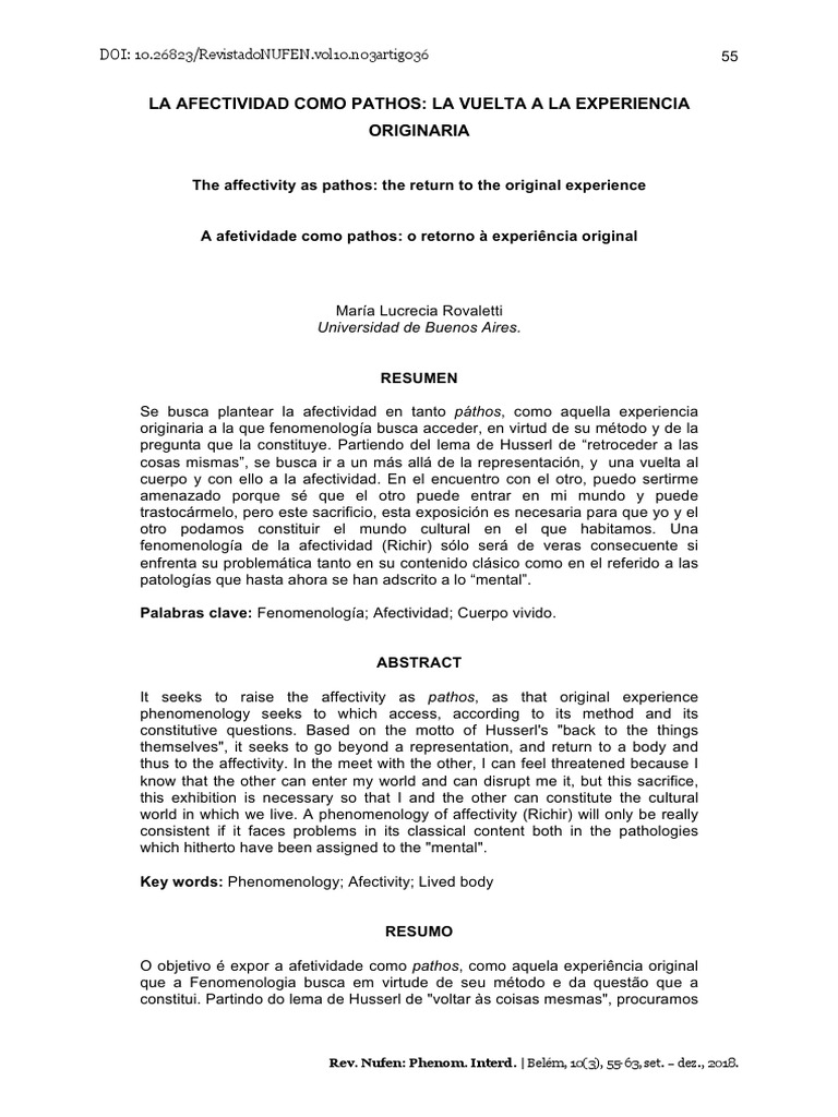 Sobre La Afectividad Pdf Conocimiento Las Emociones