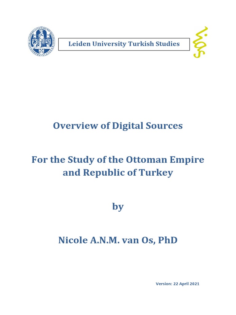 Digital Resources for Ottoman Studies | PDF | Turkey | Ottoman Empire