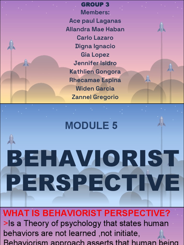 Behaviorist Perspective | PDF | Reinforcement | Behaviorism