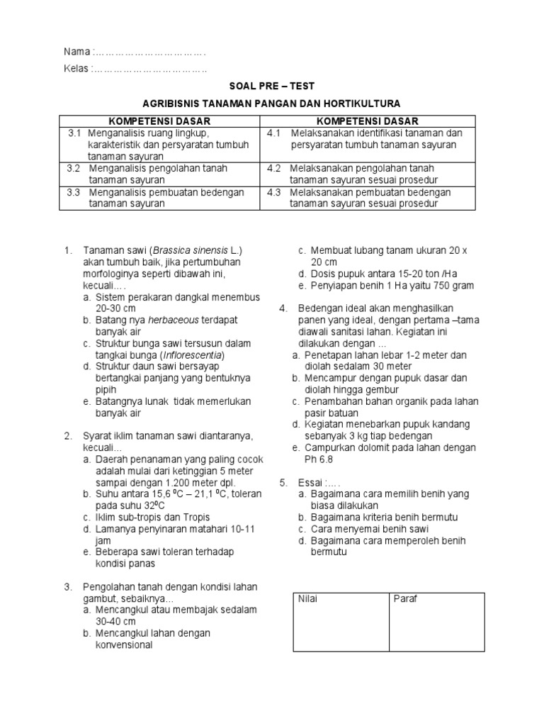 ATS Soal KD 1-3 | PDF | Teknologi & Rekayasa