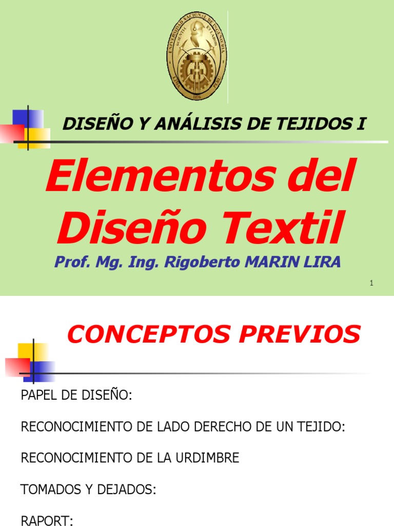 Elementos Clave del Diseño Textil | PDF | Textiles | Telar