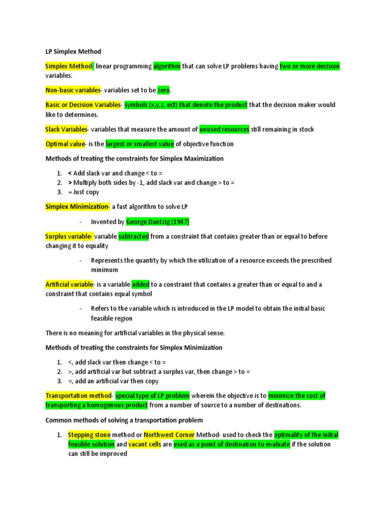 MANSCI Finals Reviewer | PDF | Mathematical Optimization | Numerical Analysis