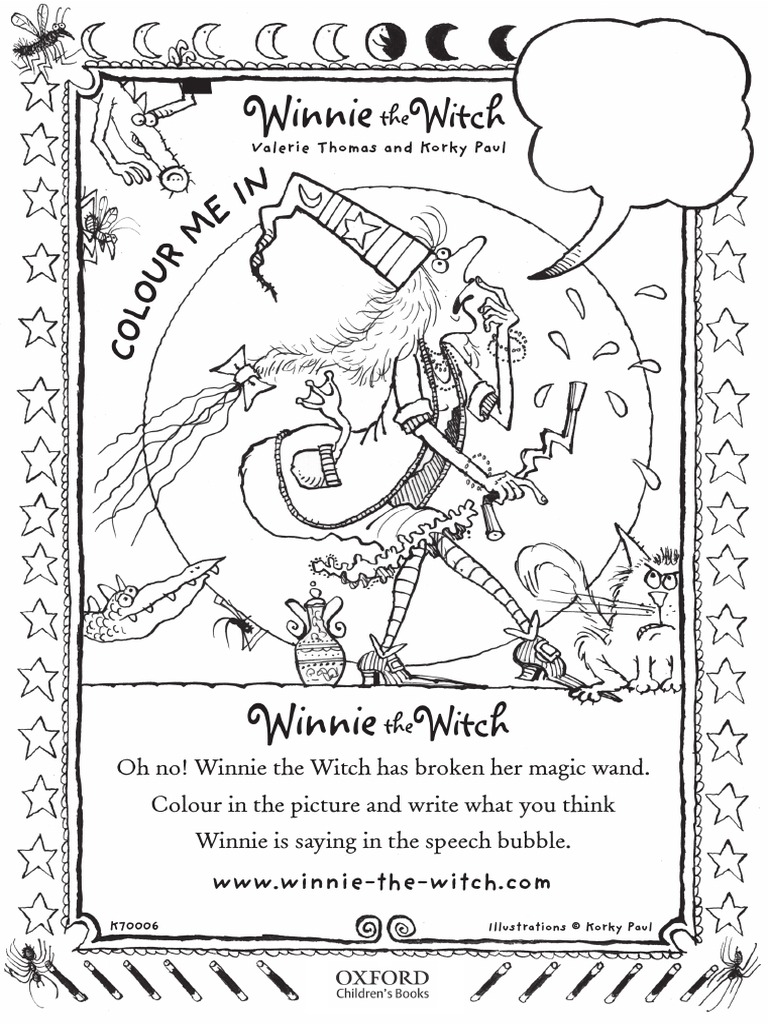Winnie The Witch Colouring Sheet | PDF