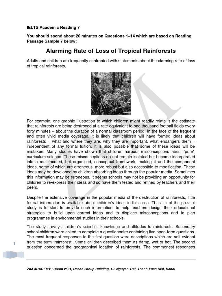 Alarming Rate of Loss of Tropical Rainforests | PDF | Rainforest ...