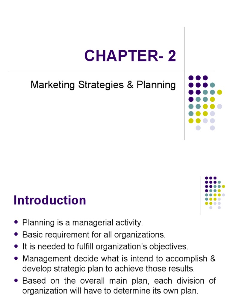 Chapter 2 Marketing Strategies Planning Download Free Pdf