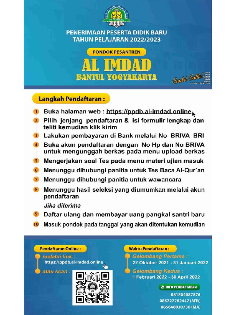 Brosur PPDB Al-Imdad 2022-2023 | PDF