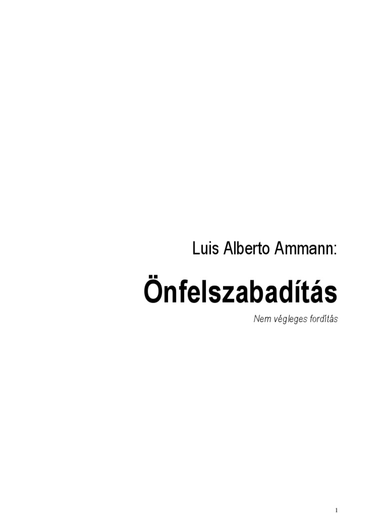 Luis Alberto Ammann - Önfelszabadítás | PDF