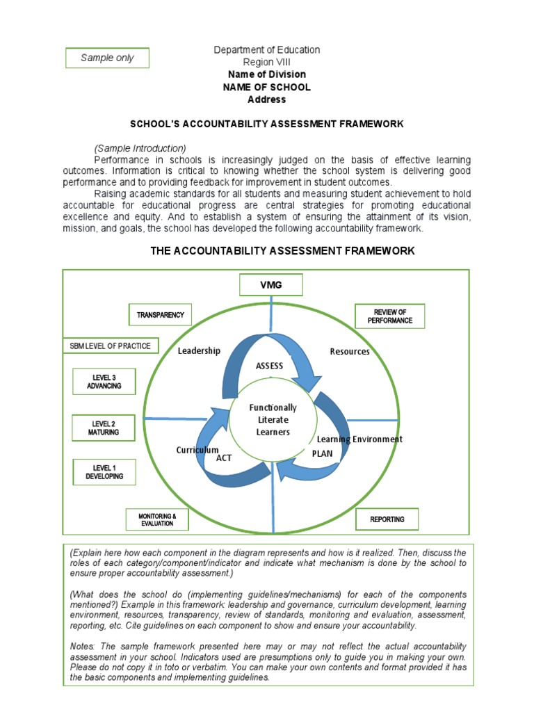 Accountability Assessment Framework | PDF | Educational Assessment ...