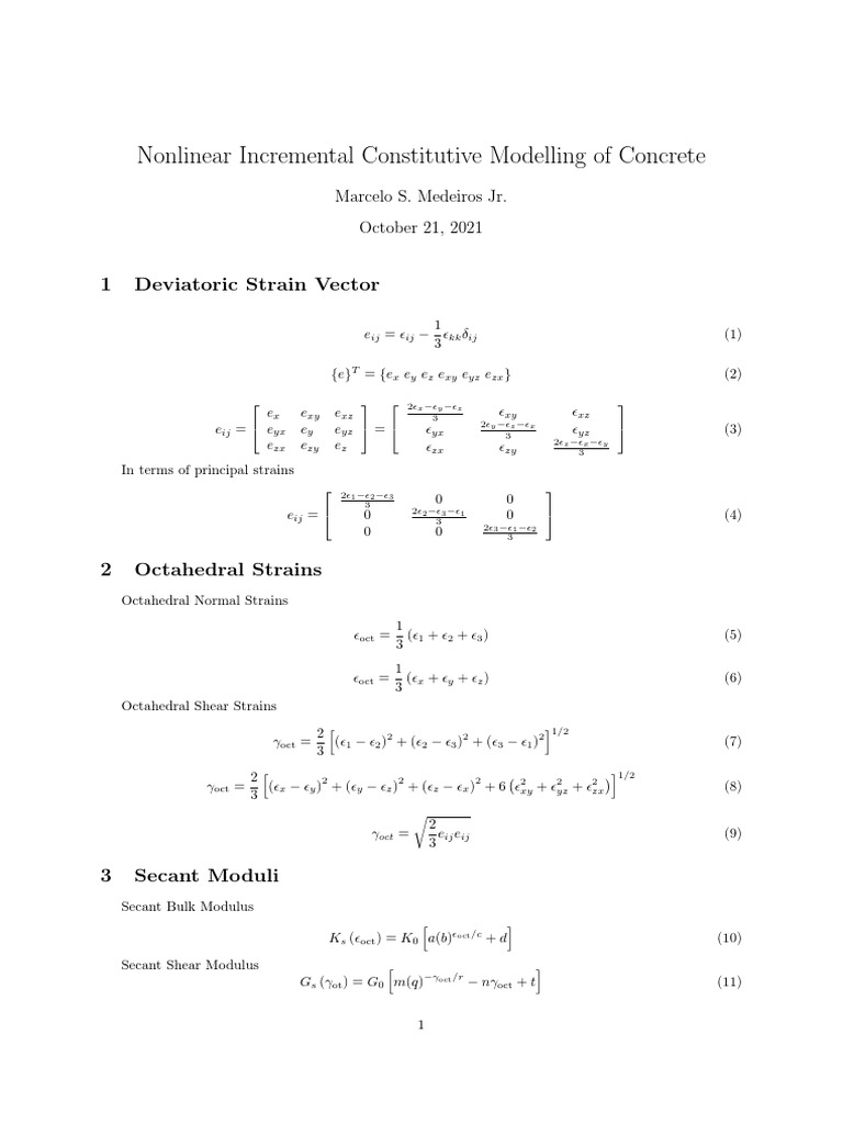 Hypoelastic Modelling | PDF | Young's Modulus | Solid Mechanics
