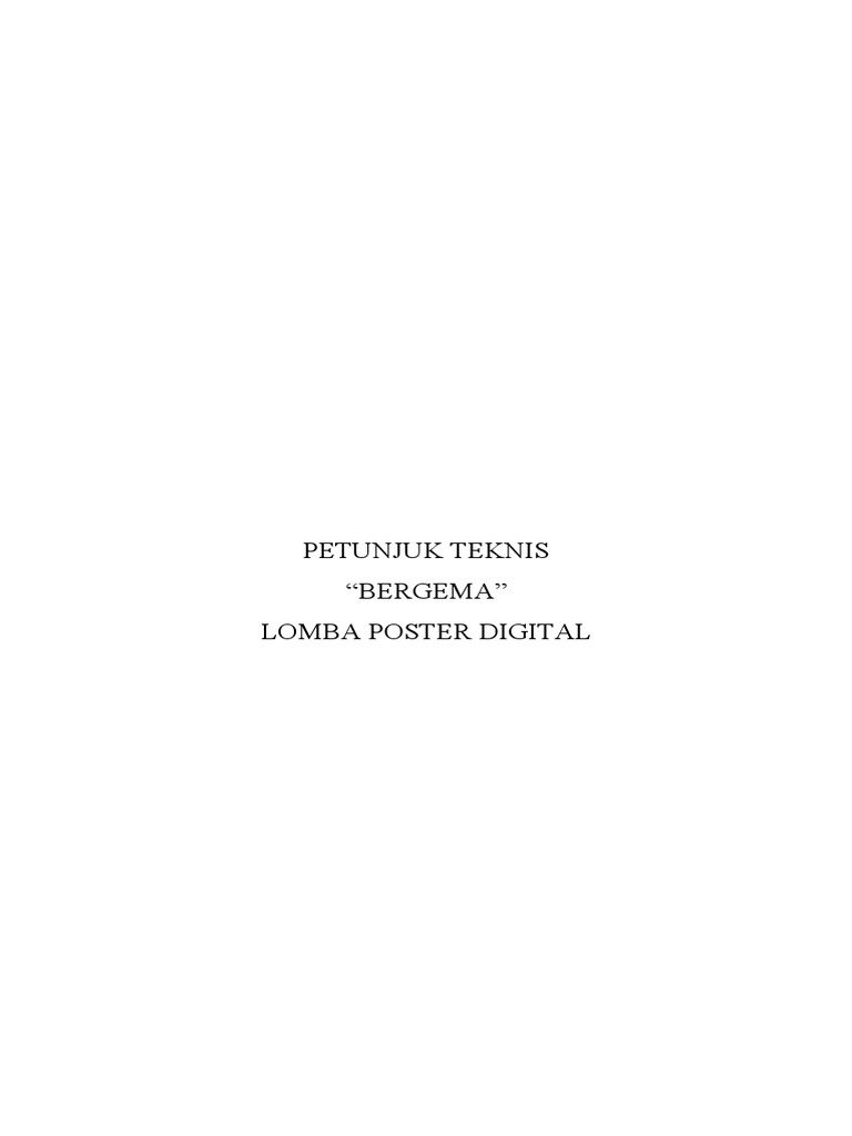 Petunjuk Teknis Lomba Poster Digital | PDF Petunjuk Teknis Lomba Poster Digital | PDF