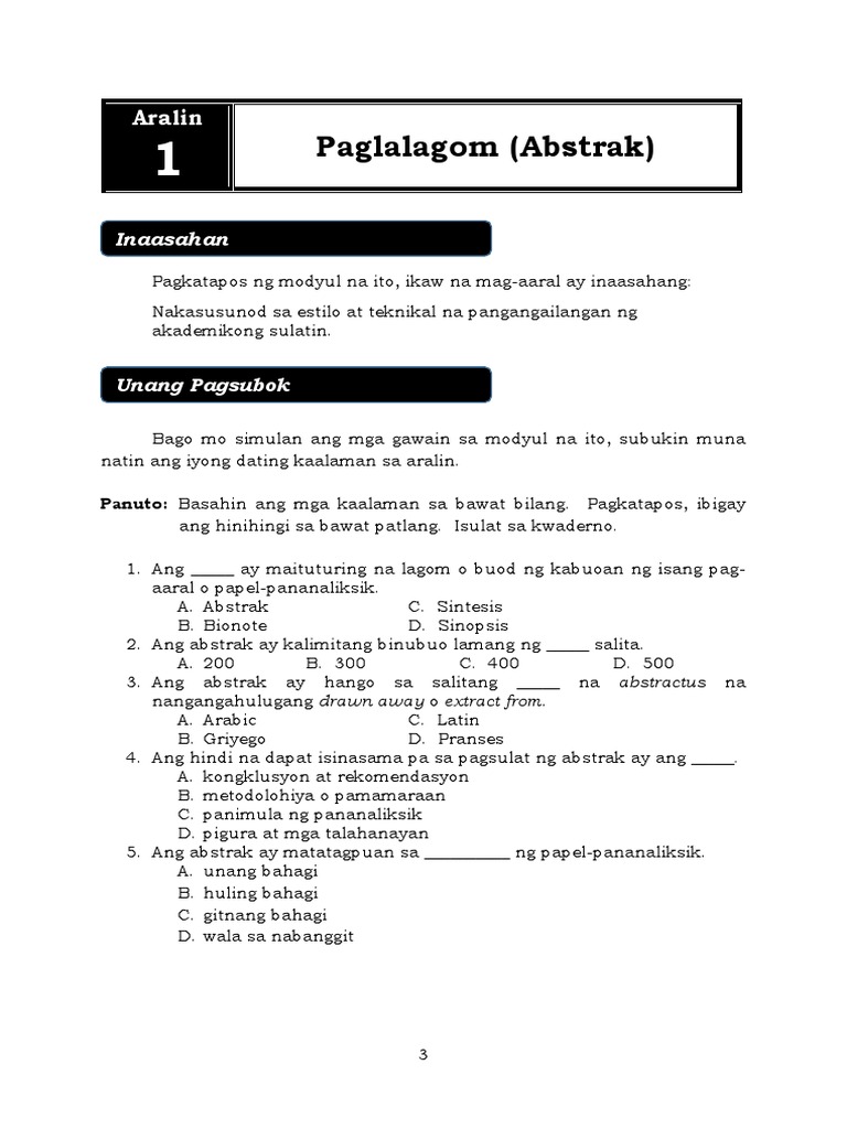FILIPINO-12 Q1 Mod6 Akademik-Edited | PDF