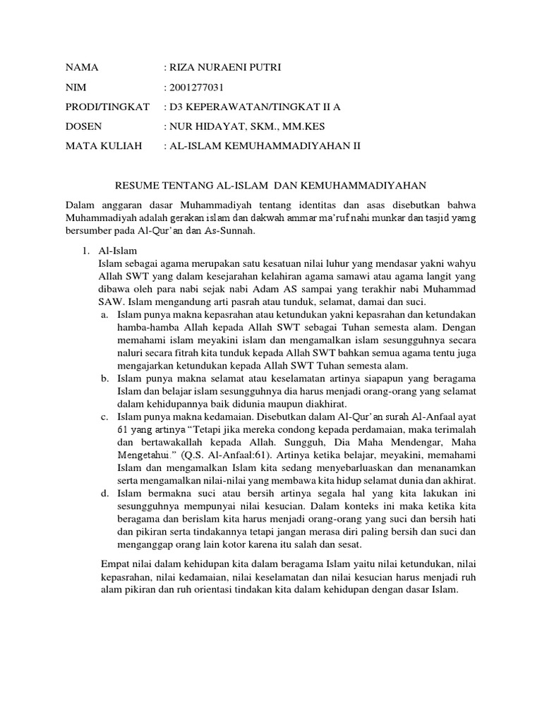 Riza Nuraeni Putri - Aik - Ii | PDF