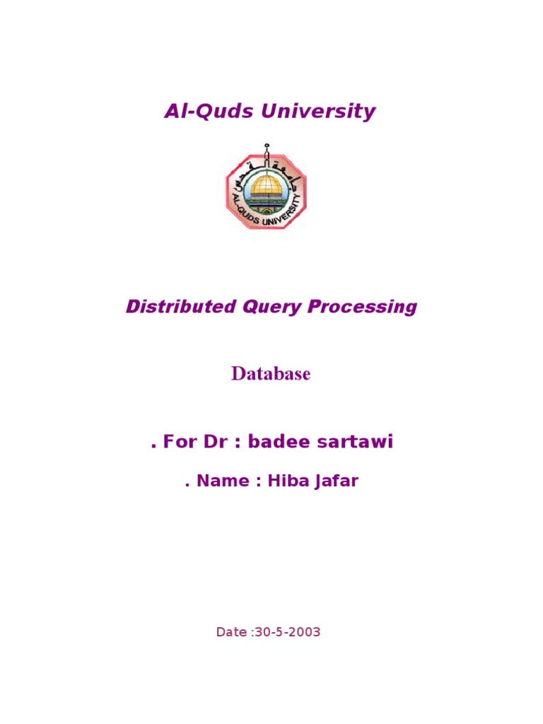 Distributed Query Processing + | PDF | Relational Model | Databases